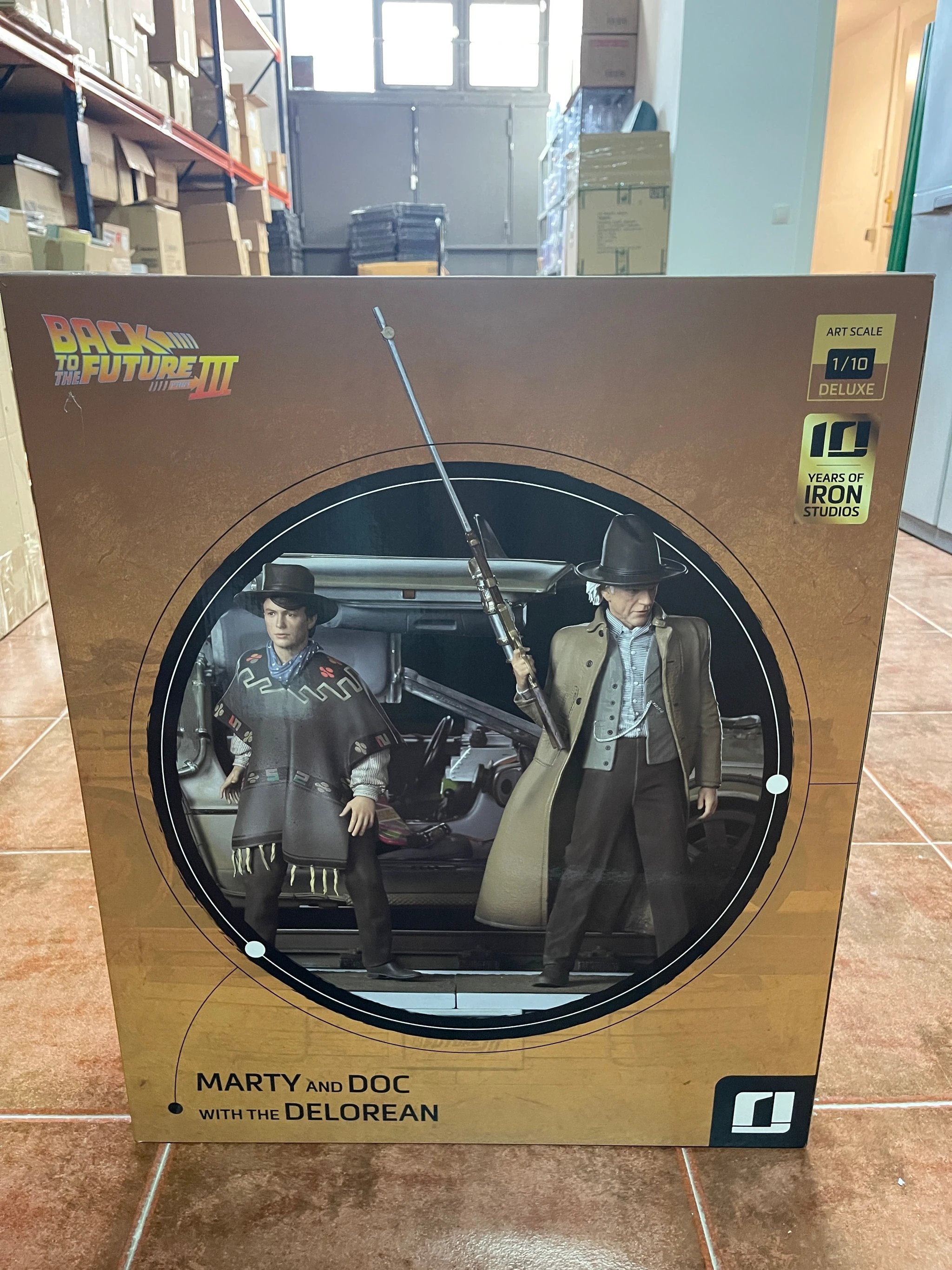 Back to the Future III Statues 1/10 Art Scale Delorean Full Set Deluxe ...